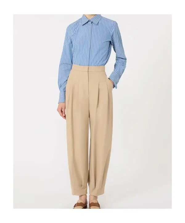Max Mara Striped Cotton Shirt - Blue