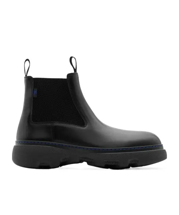 Burberry Round Toe Chelsea Boots - Black