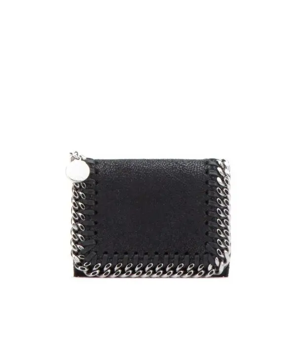 Stella McCartney Falabella Chain-linked Tri-fold Wallet - Black