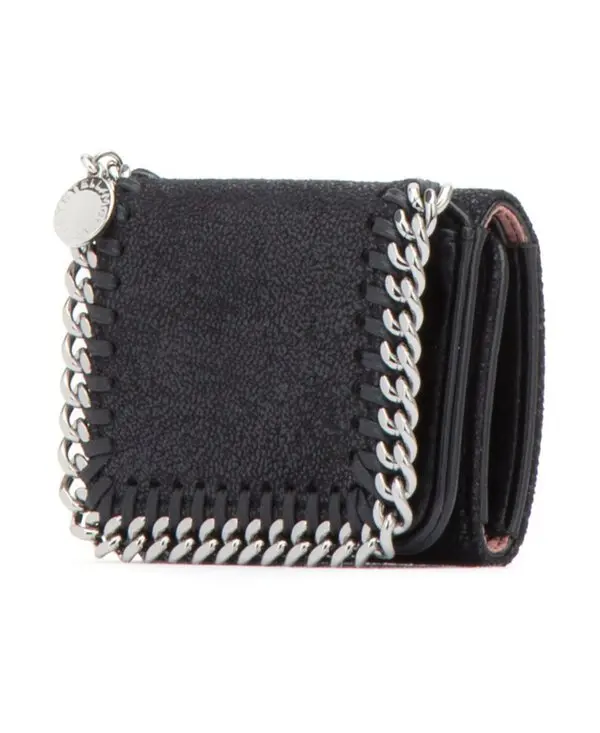 Stella McCartney Falabella Chain-linked Tri-fold Wallet - Black
