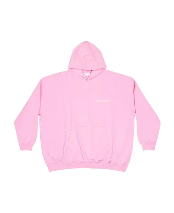 Balenciaga Large Fit Logo-print Cotton Hoodie