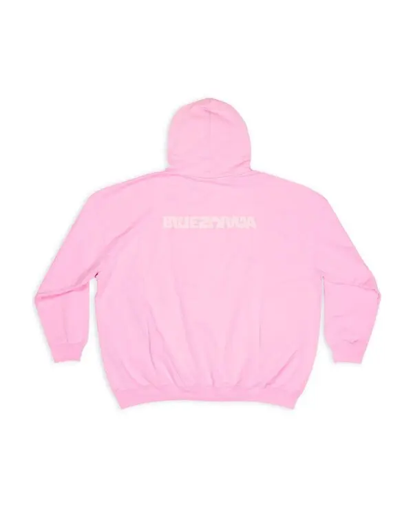 Balenciaga Large Fit Logo-print Cotton Hoodie