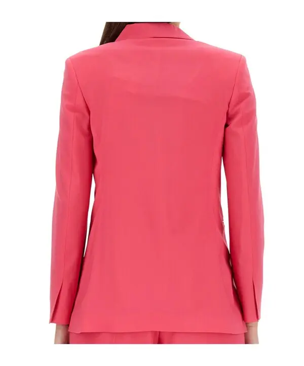 ALYSI Single-breasted Buttoned Blazer - Red