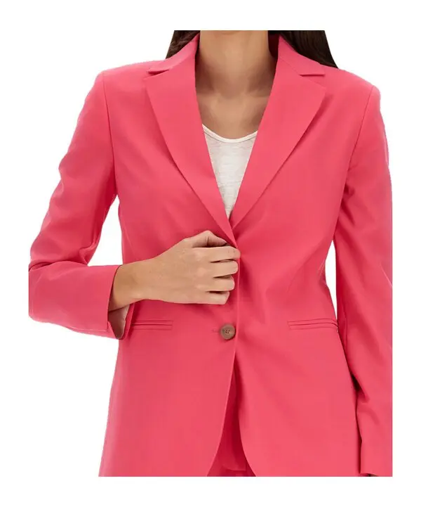 ALYSI Single-breasted Buttoned Blazer - Red