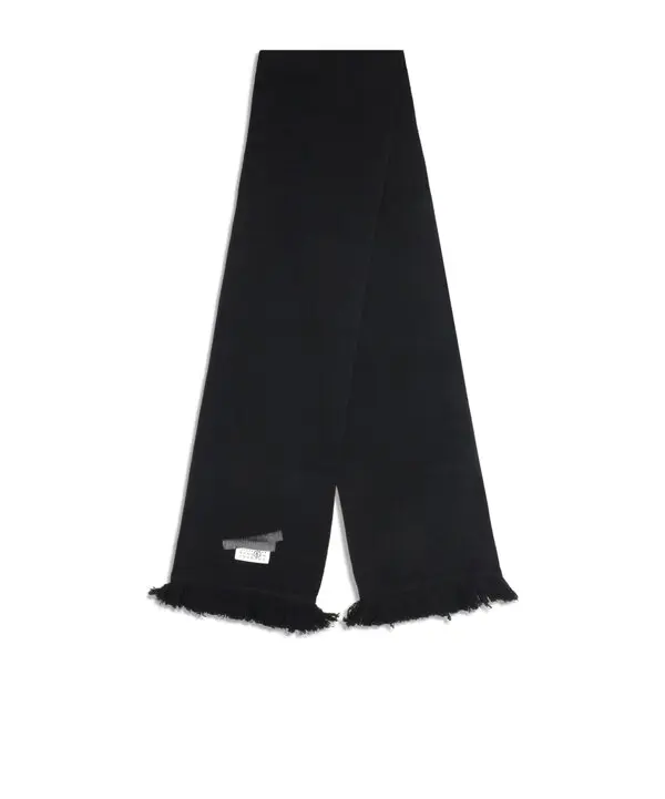MAISON MARGIELA Logo Patch Fringed Scarf