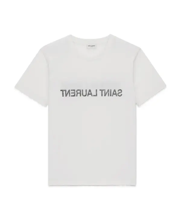 Saint Laurent Reverse Logo Crewneck T-shirt