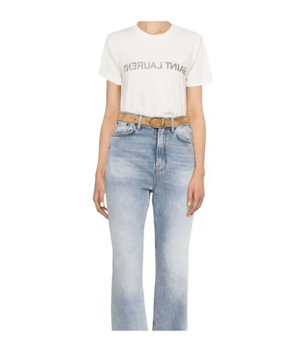 Saint Laurent Reverse Logo Crewneck T-shirt