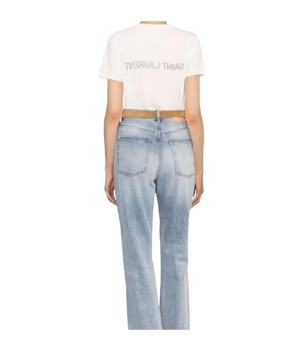 Saint Laurent Reverse Logo Crewneck T-shirt