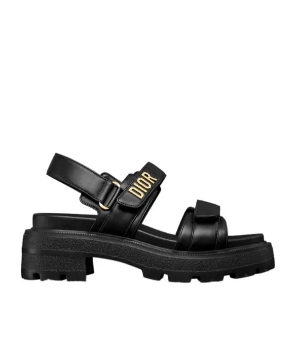 Dior Act Platform Heeled Sandals With Metal Logo