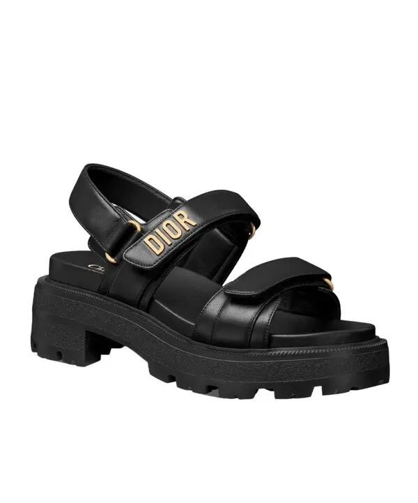 Dior Act Platform Heeled Sandals With Metal Logo