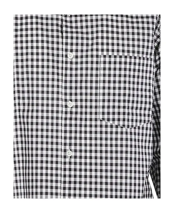 Comme Des Garçons Gingham-check Print Cotton Shirt - Gray
