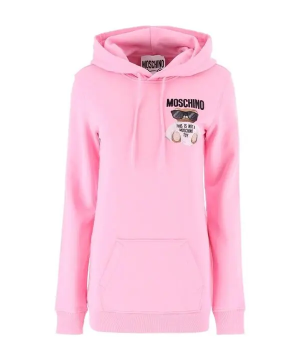 Moschino Teddy Bear Print Hoodie - Pink