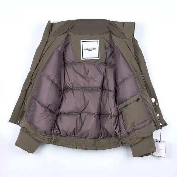 WOOYOUNGMI Stand Collar Down Jacket - Gray