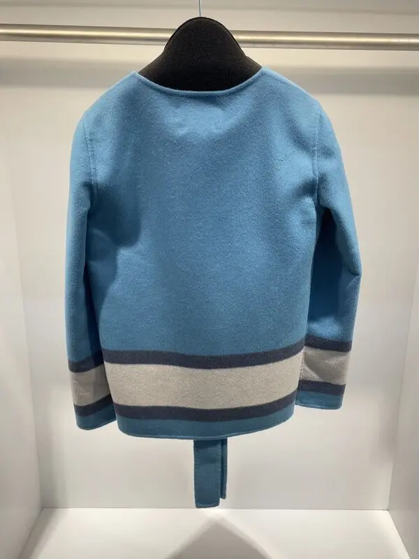 Max Mara Long-sleeved Striped Casual Jacket
