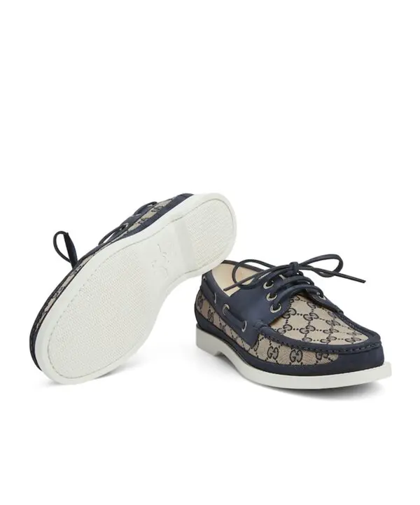 Gucci Gg Supreme Canvas Boat Shoes