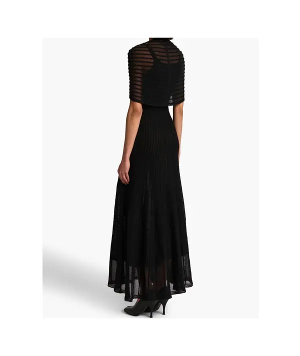 Khaite Thora Striped Dress - Black