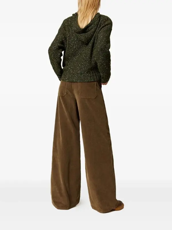 TWINSET Wide-leg Corduroy Trousers - Green