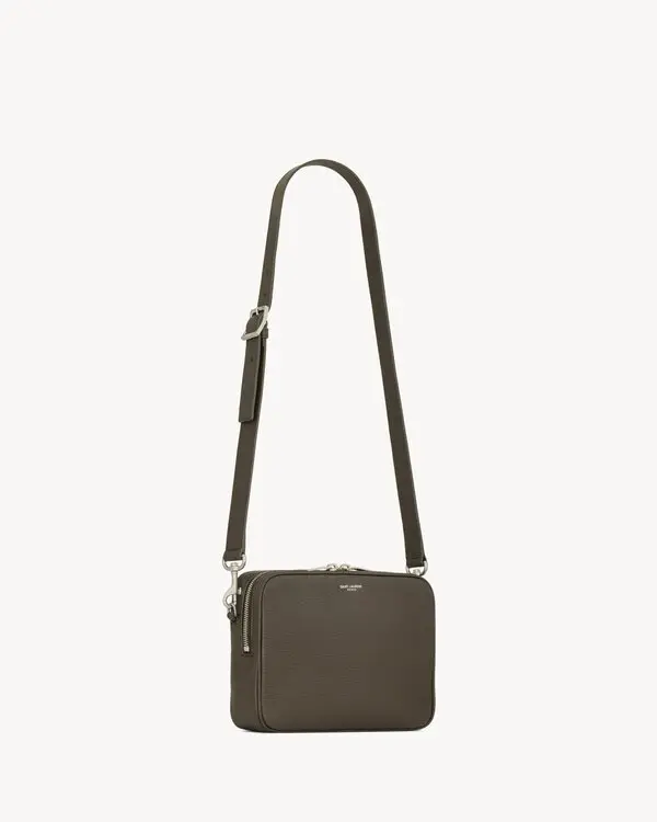 Saint Laurent Zip-up Small Camera Bag - Brown
