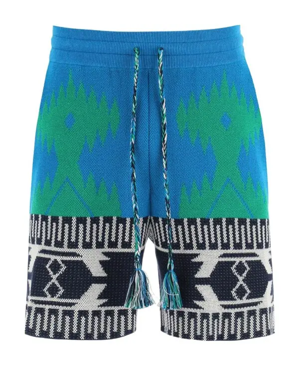 Alanui Intarsia Motif Drawstring Shorts