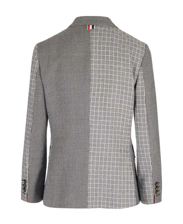 Thom Browne Single Breasted Contrasted Prints Blazer