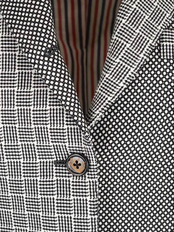 Thom Browne Single Breasted Contrasted Prints Blazer