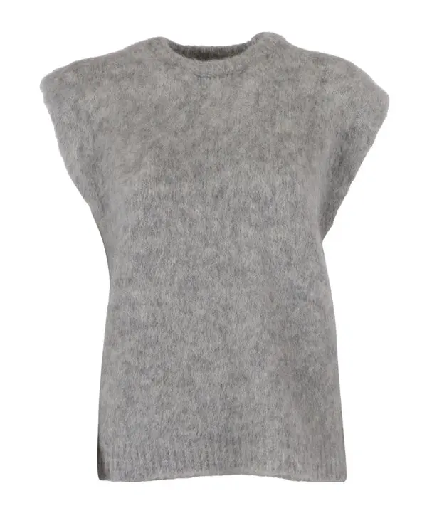 FORTE_FORTE Sleeveless Knitted Cropped Tank Top