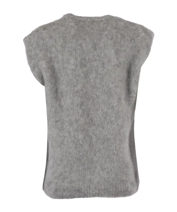 FORTE_FORTE Sleeveless Knitted Cropped Tank Top