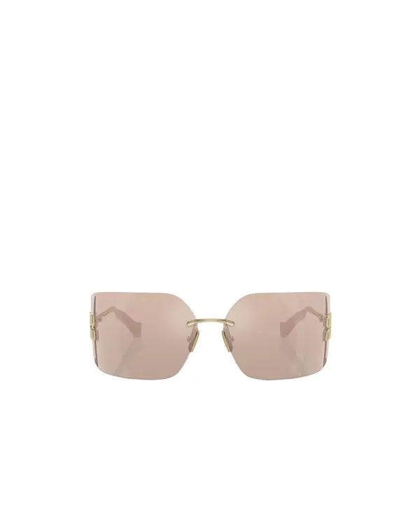 Miu Miu Logo Rimless Sunglasses - Nude