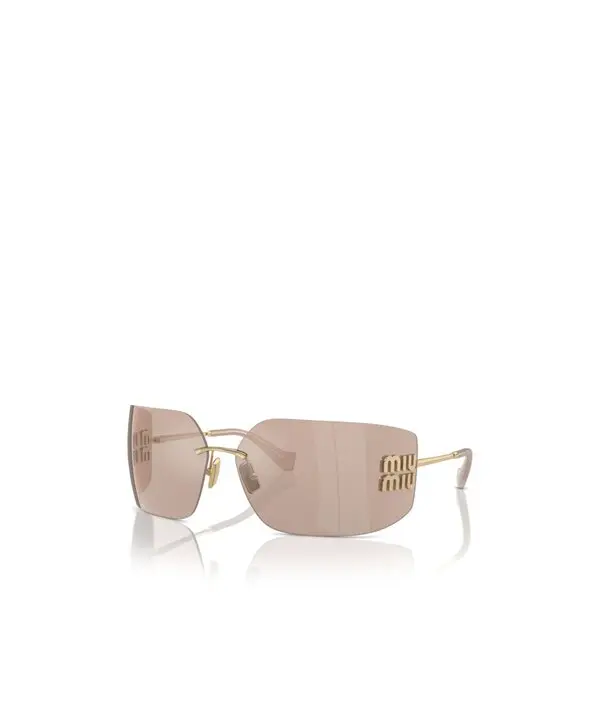 Miu Miu Logo Rimless Sunglasses - Nude