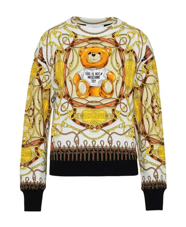 Moschino Teddy Bear Logo Print Sweatshirt - Multicolor