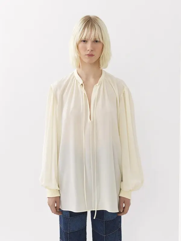 Chloé Lavallière-neck Silk Blouse