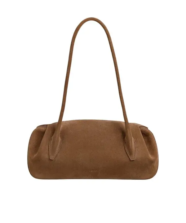 Yuzefi Magnetic Buckle Shoulder Bag - Camel