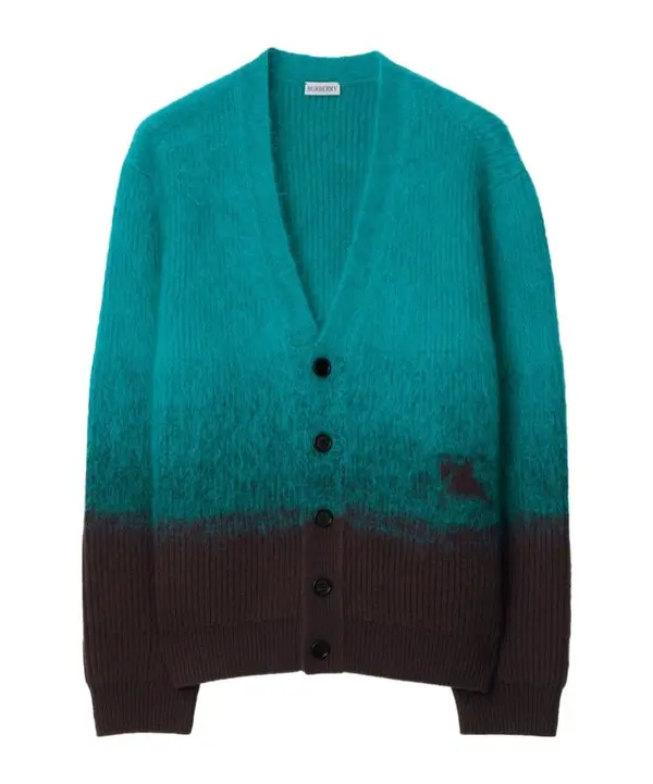 Burberry Equestrian Knight Motif Gradient Effect Cardigan