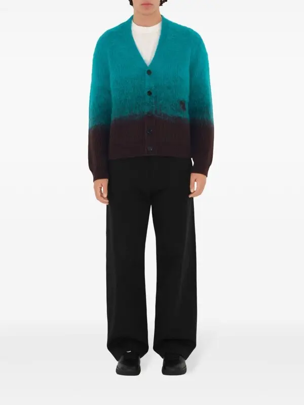 Burberry Equestrian Knight Motif Gradient Effect Cardigan