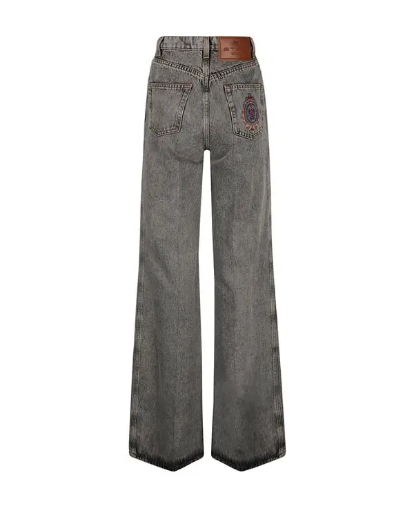 Etro Wide-legged Multi-buttoned Jeans