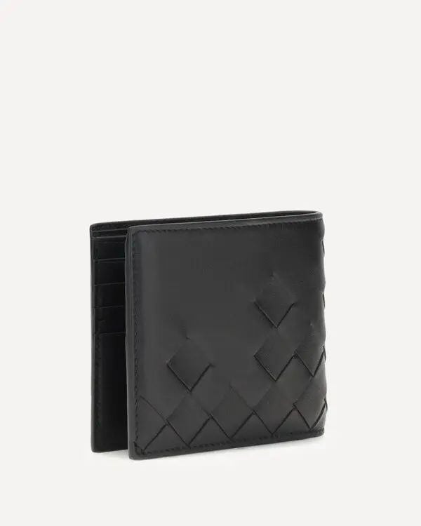 Bottega Veneta Intrecciato Bi-fold Wallet - Black