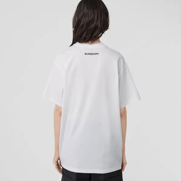 Burberry Deer Print Cotton T-shirt