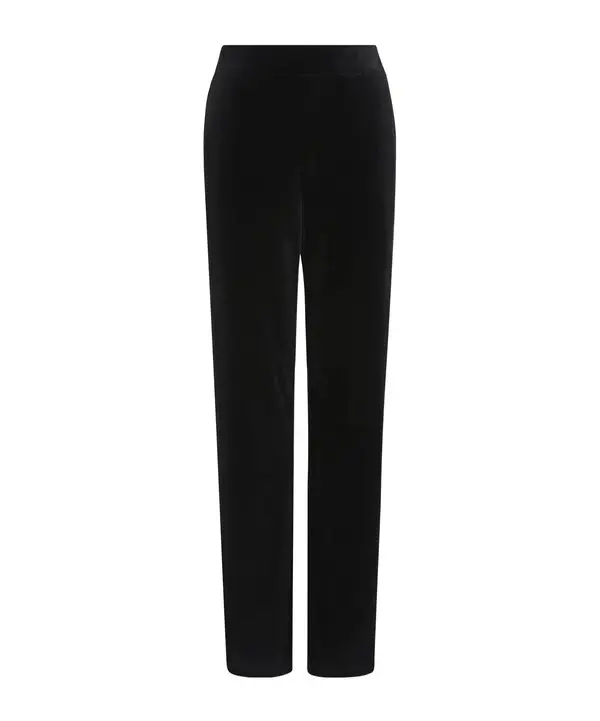 Emporio Armani Stretch Chenille Trousers - Black