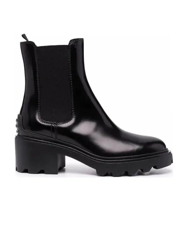 TOD'S Chelsea Ankle Boots With Block Heel - Black
