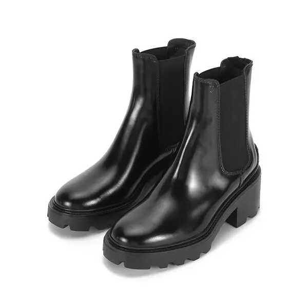 TOD'S Chelsea Ankle Boots With Block Heel - Black