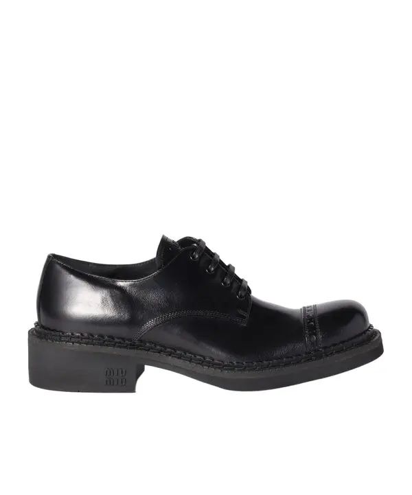 Miu Miu Leather Round-toe Brogues