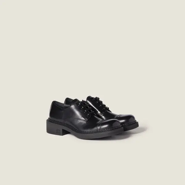 Miu Miu Leather Round-toe Brogues