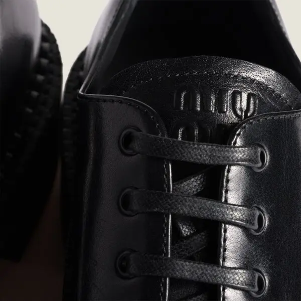 Miu Miu Leather Round-toe Brogues