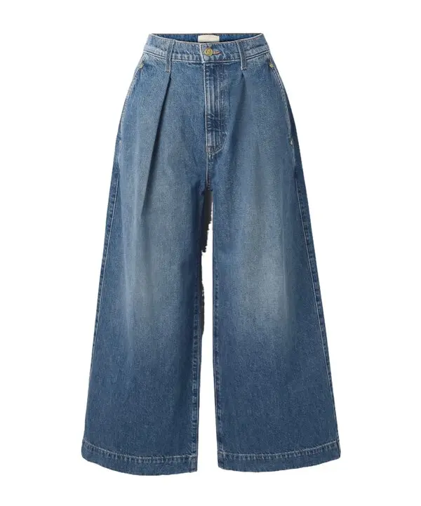 Ulla Johnson Pleated High-waisted Wide-leg Jeans