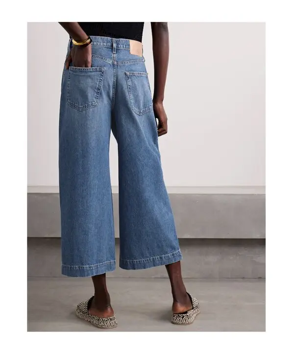 Ulla Johnson Pleated High-waisted Wide-leg Jeans