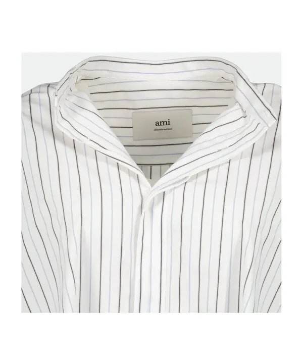 AMI Paris Long-sleeved Striped Oversized Shirt