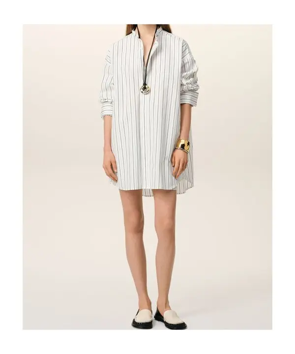 AMI Paris Long-sleeved Striped Oversized Shirt