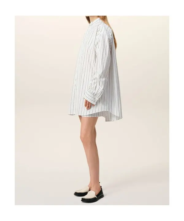 AMI Paris Long-sleeved Striped Oversized Shirt