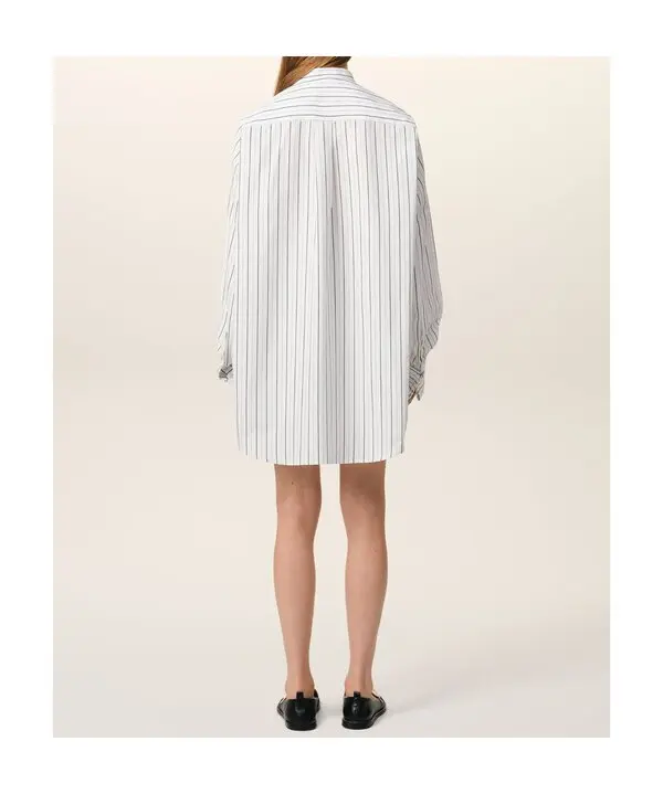 AMI Paris Long-sleeved Striped Oversized Shirt
