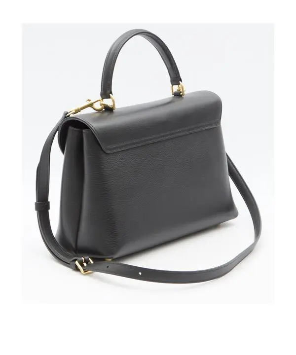 Celine Medium Nino Bag In Supple Grained Calfskin - Black